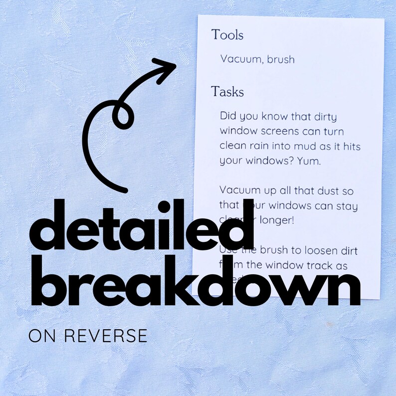 Printable Index Cards for Cleaning Tasks | 4"x6" | Editable Canva File ...