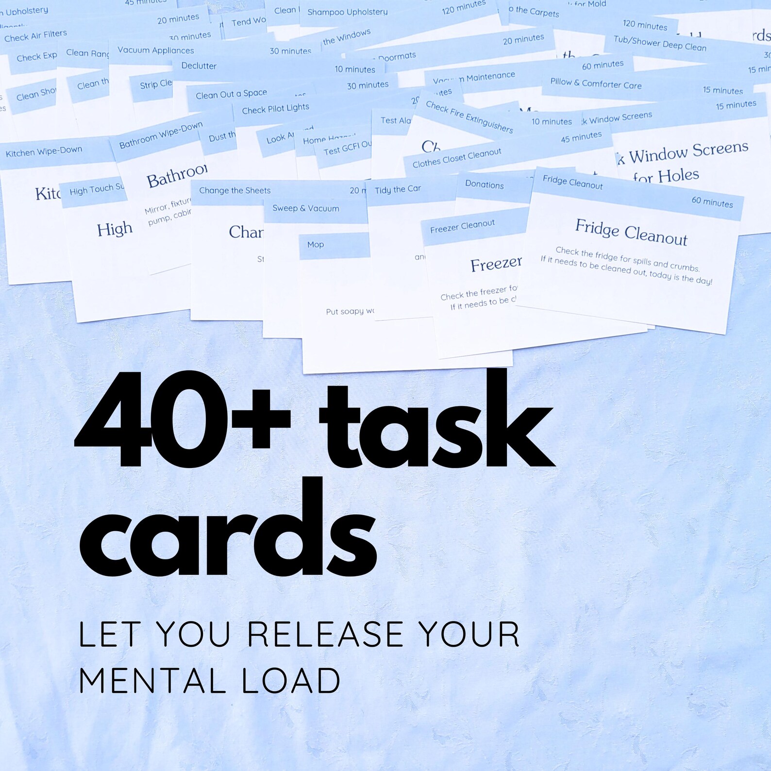 Printable Index Cards for Cleaning Tasks | 4"x6" | Editable Canva File ...