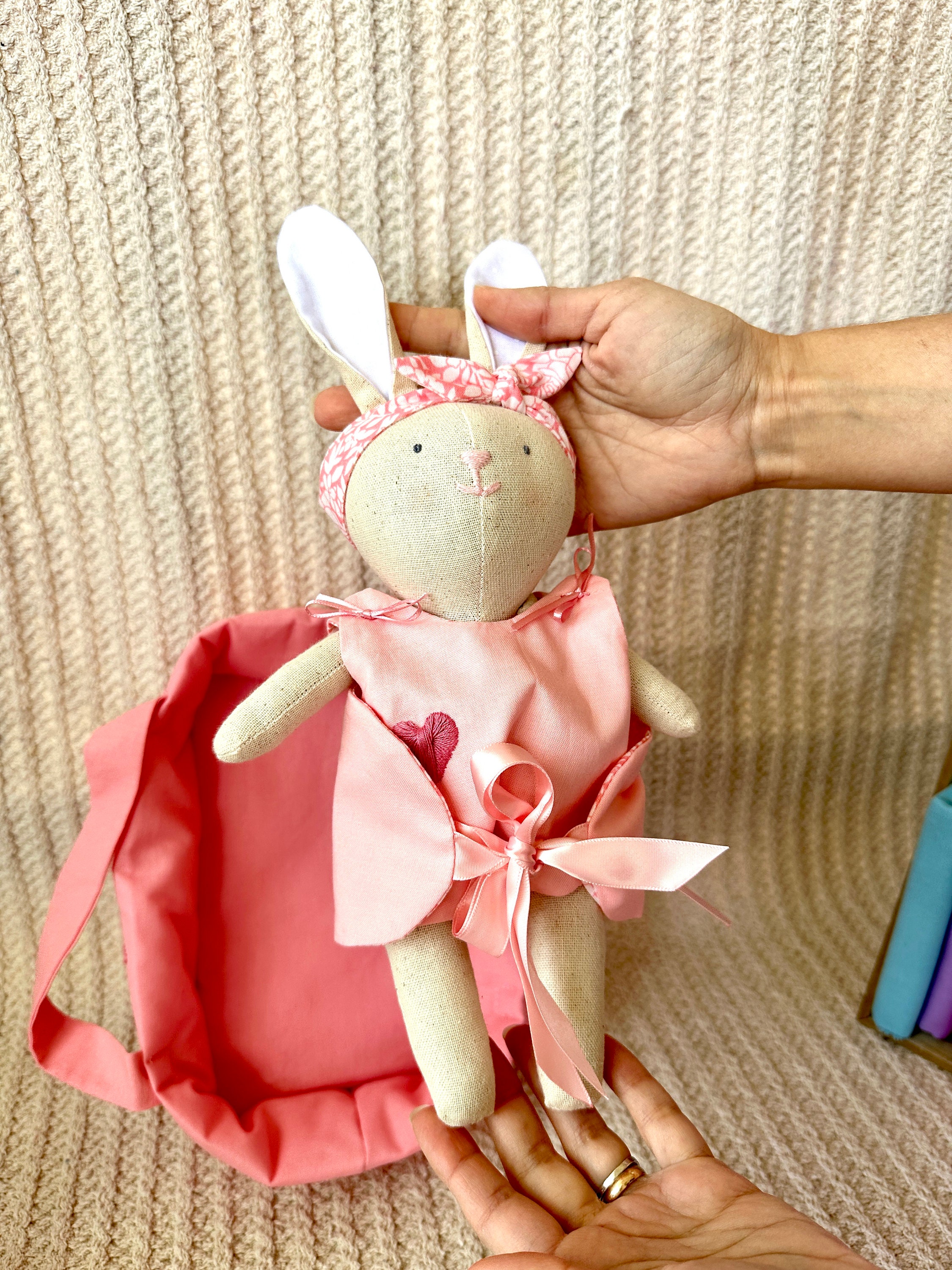 Linen Handmade Doll/doll Mouse/organic Linen Mouse/rag Doll/doll Bed ...