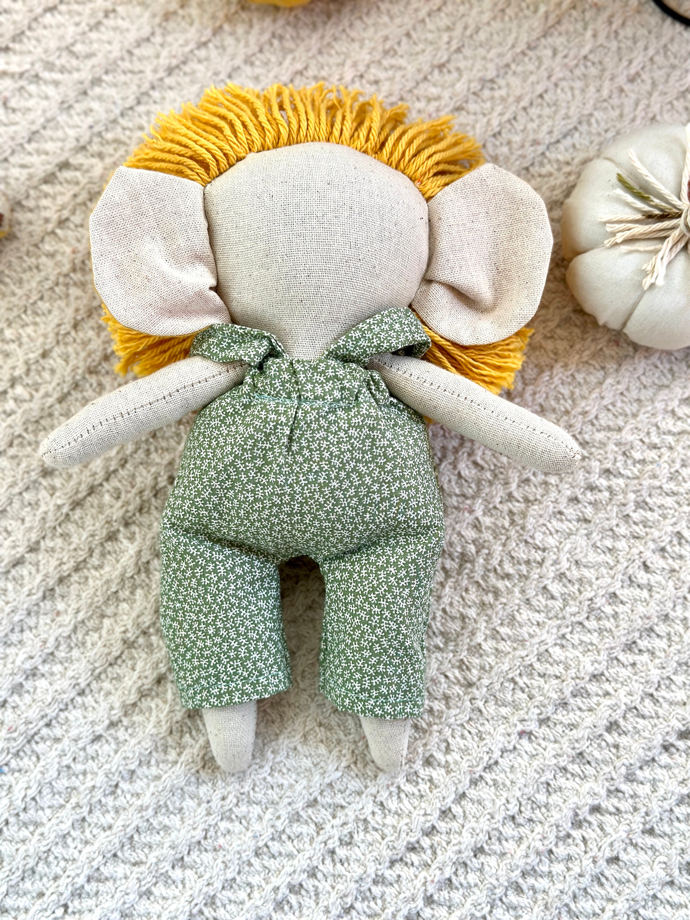 Organic Linen Lion/lion Doll Stuffed/linen Doll/boy Gift/rag Lion/1st ...