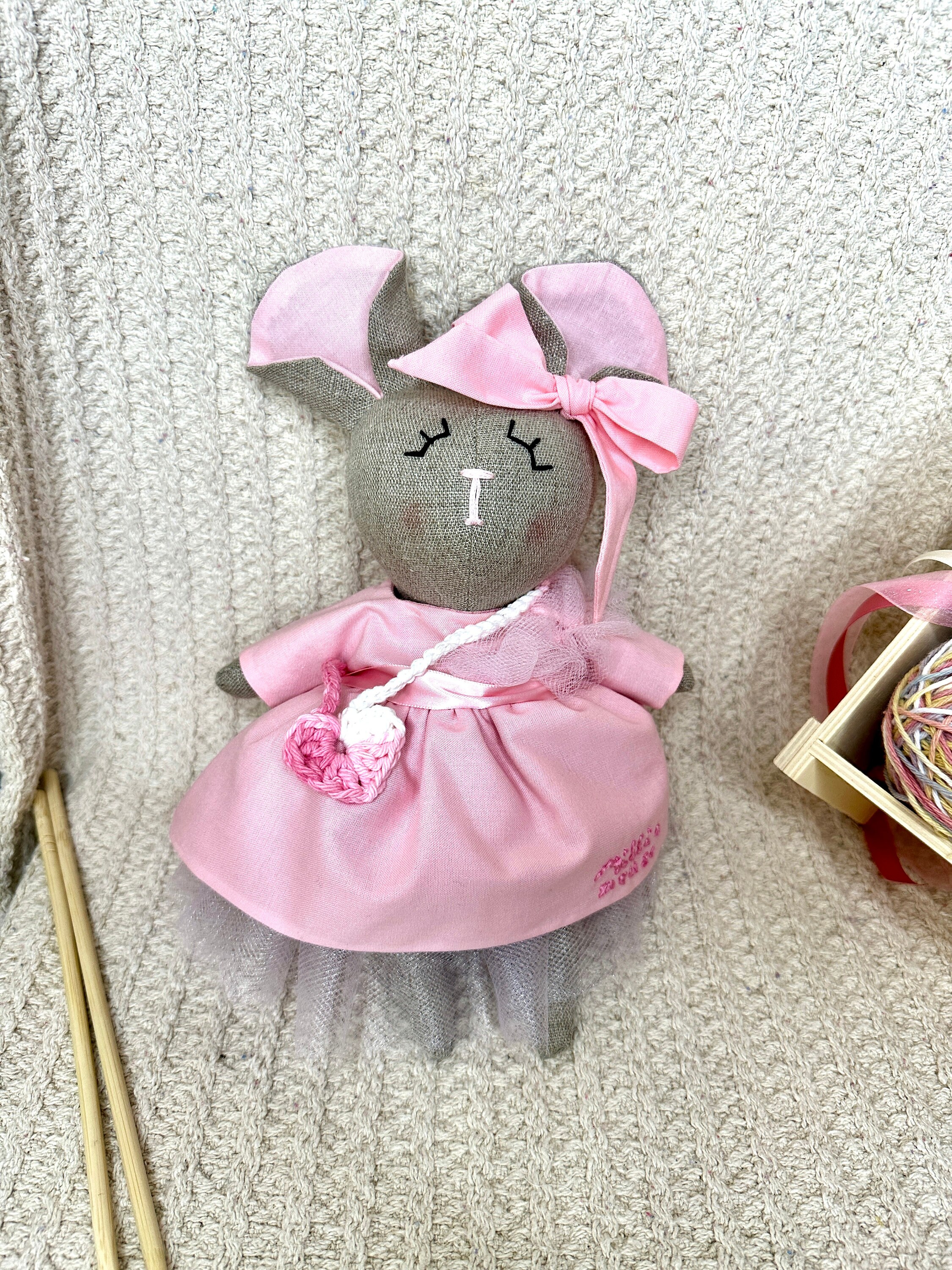 Organic Linen Doll/fabric Mouse Doll/linen Doll/rag Doll With Clothes ...