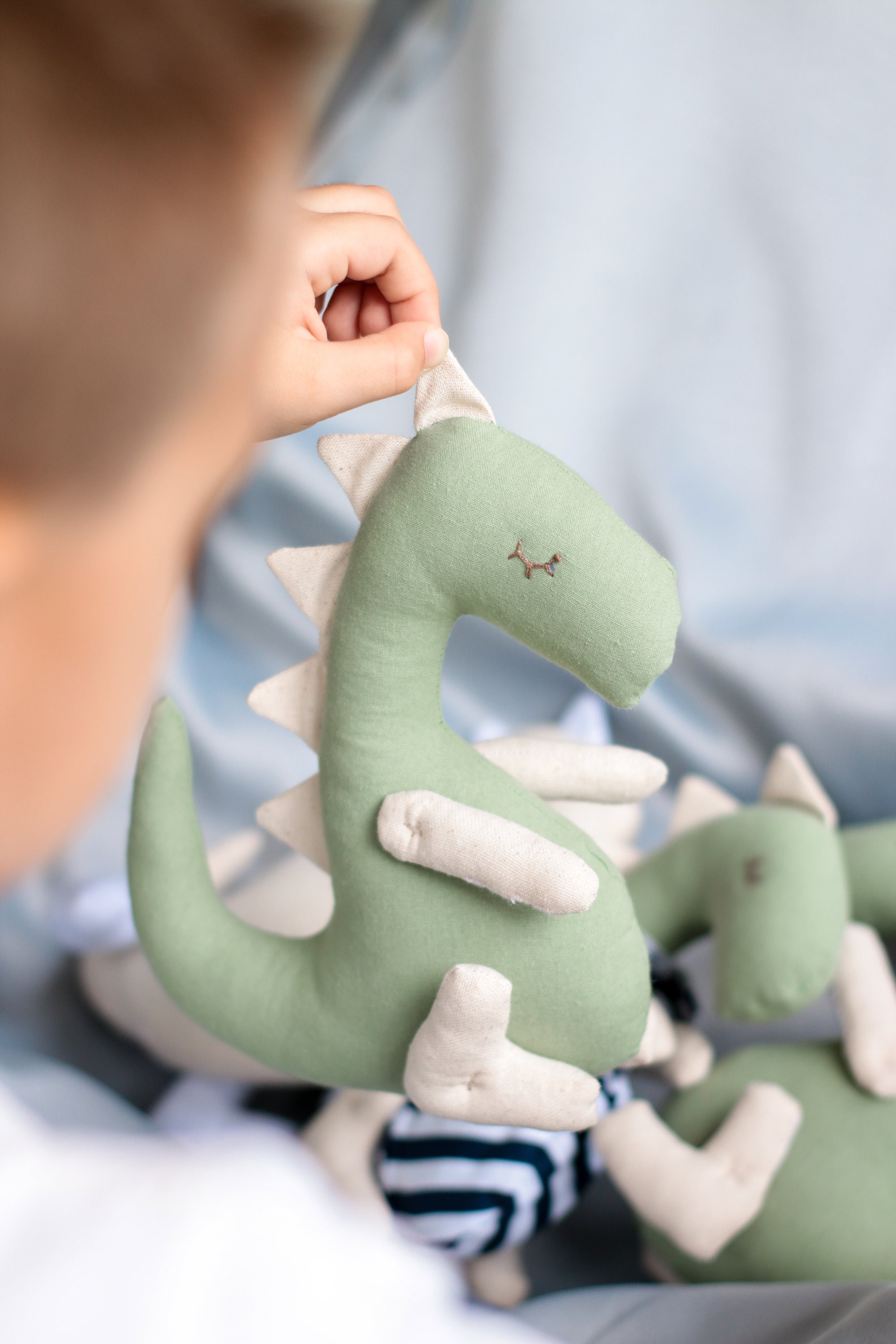 Organic Linen Dinosaur Doll With Stuffed Cloth/dinosaur Doll/birthday ...