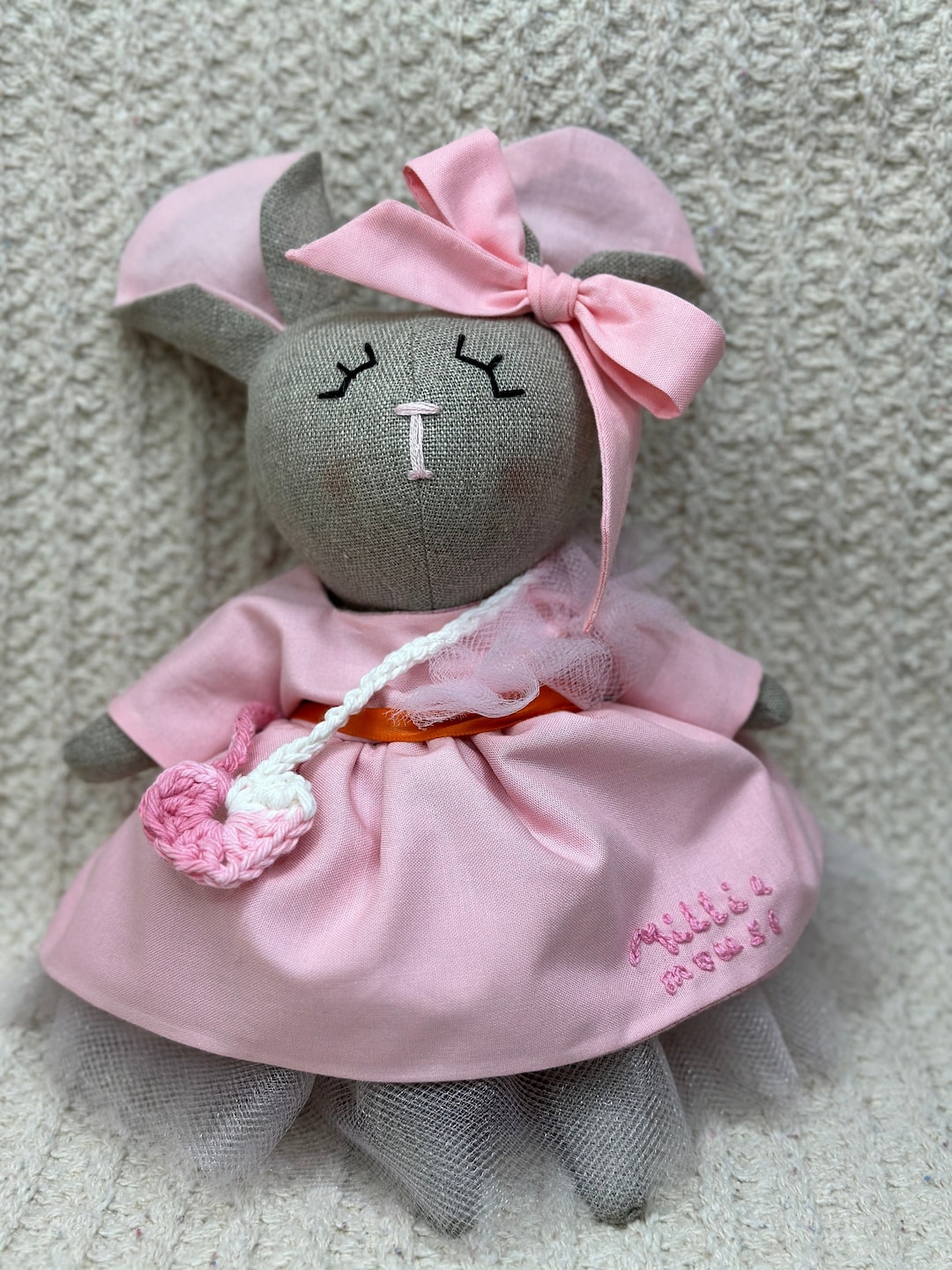 Organic Linen Doll/fabric Mouse Doll/linen Doll/rag Doll With Clothes ...