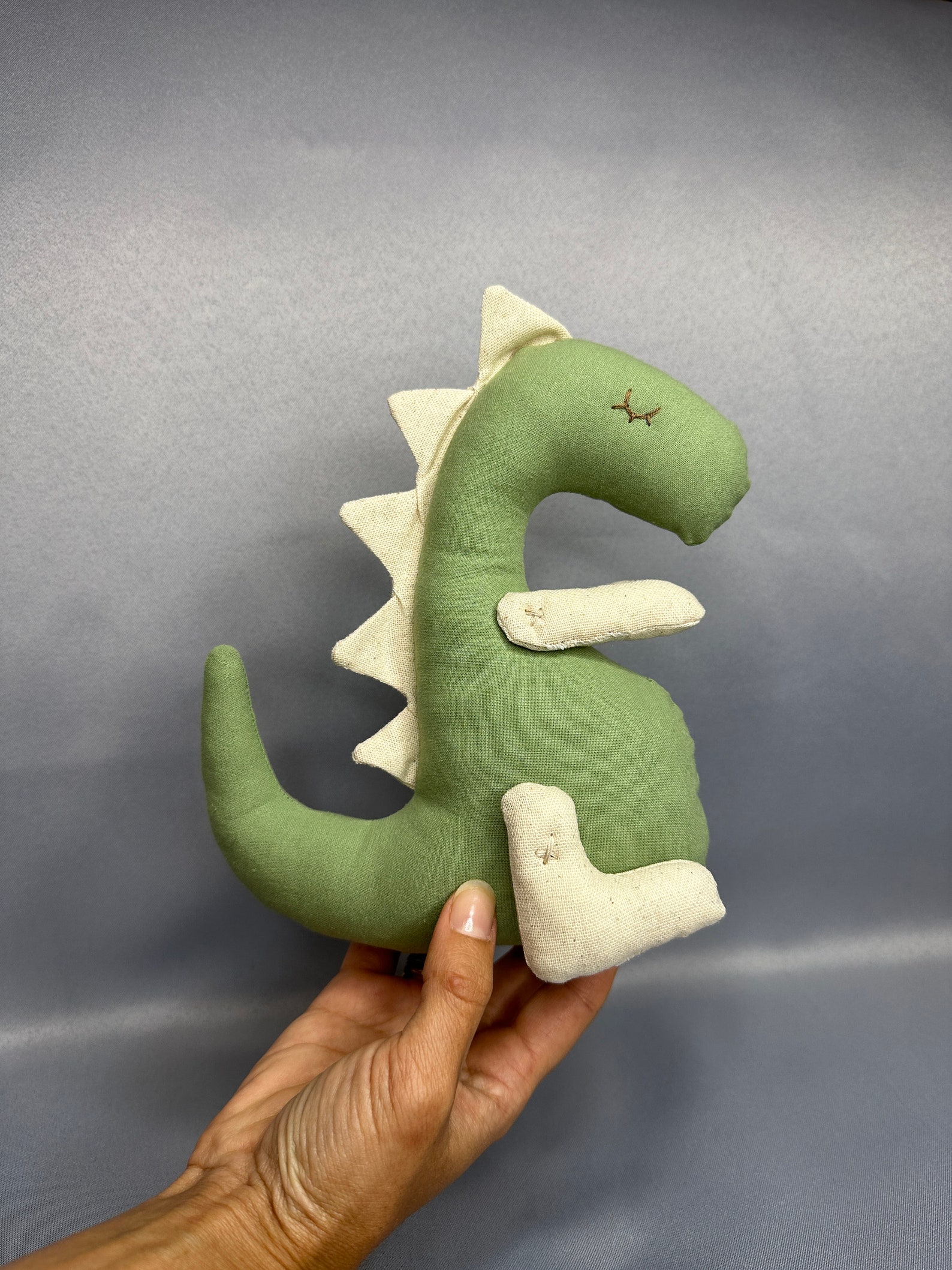 Organic Linen Dinosaur Doll With Stuffed Cloth/dinosaur Doll/birthday ...