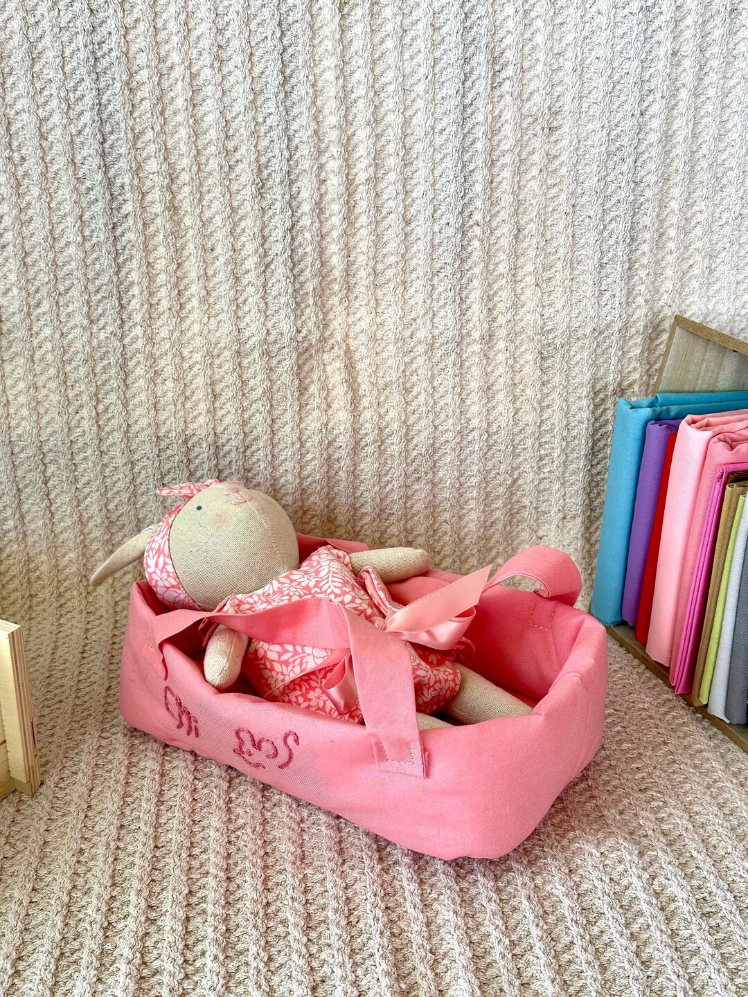 Linen Handmade Doll/doll Mouse/organic Linen Mouse/rag Doll/doll Bed ...