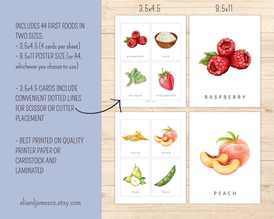 First Foods Flash Cards | Printable Flash Cards | Preschool Cards ...