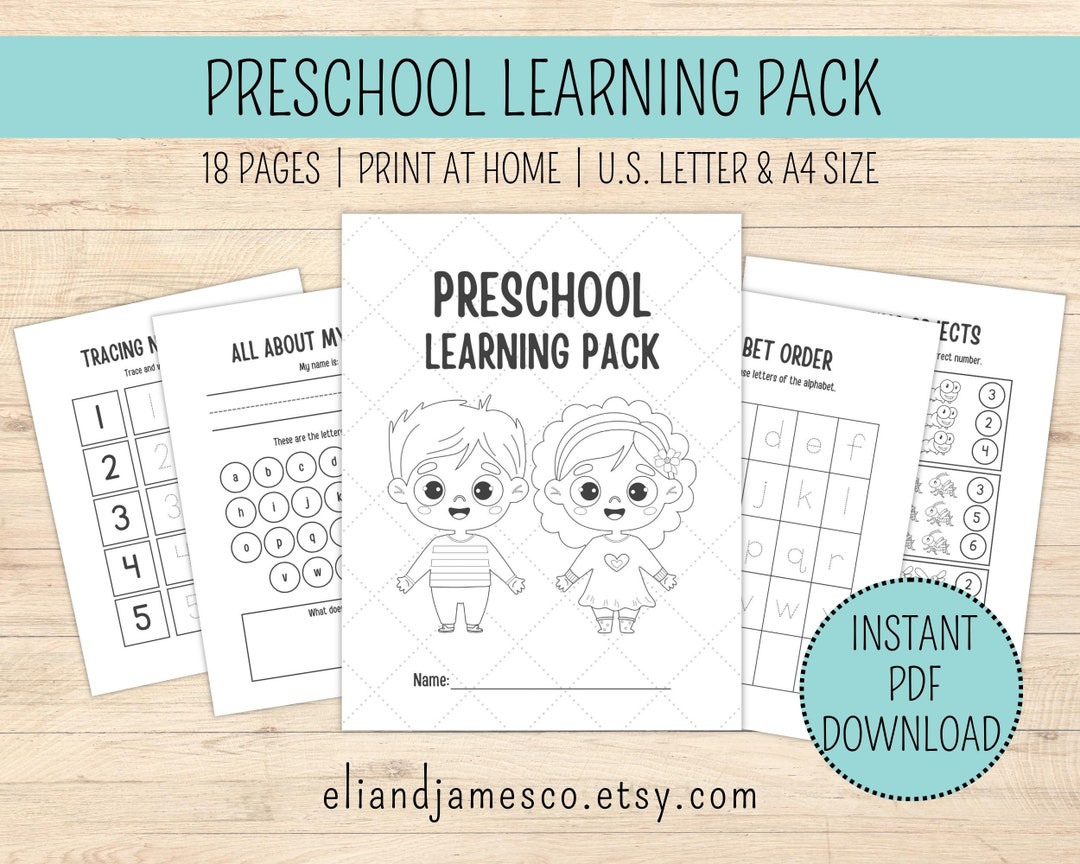 Preschool Learning Pack ABC Tracing Alphabet Workbook Preschool ...