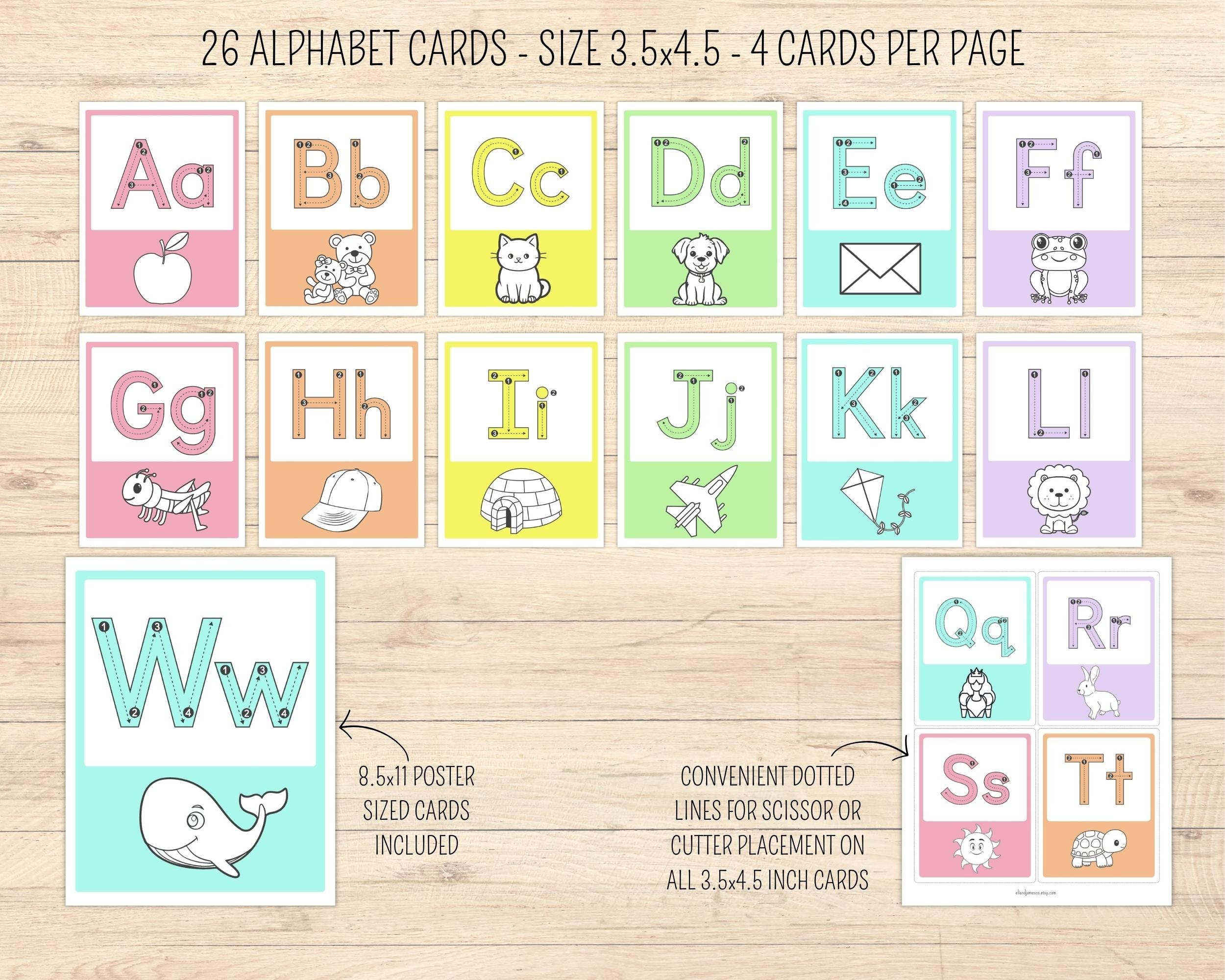 Preschool Flash Card Bundle | Alphabet Flash Cards | Numbers Flash ...