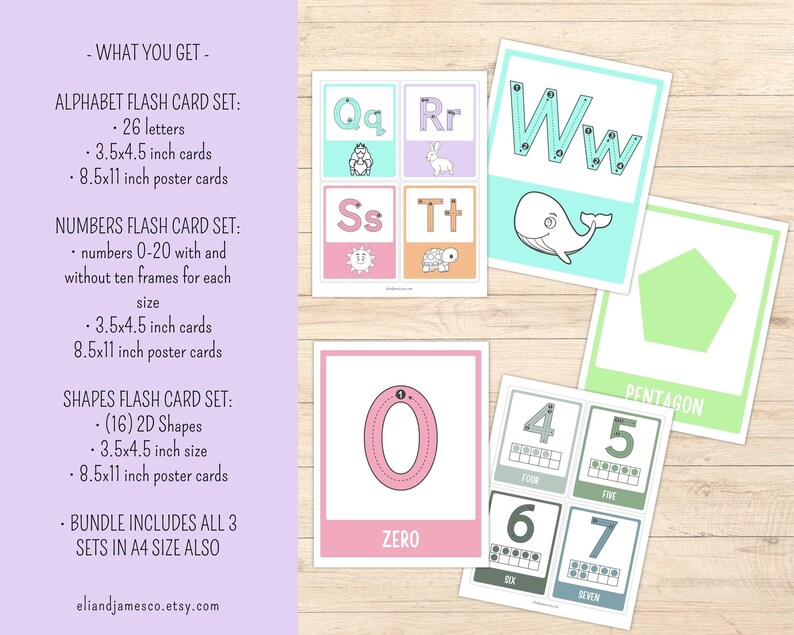 Preschool Flash Card Bundle | Alphabet Flash Cards | Numbers Flash ...