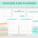 Printable Teacher Aide Planner | Teacher Assistant Planner | Undated ...