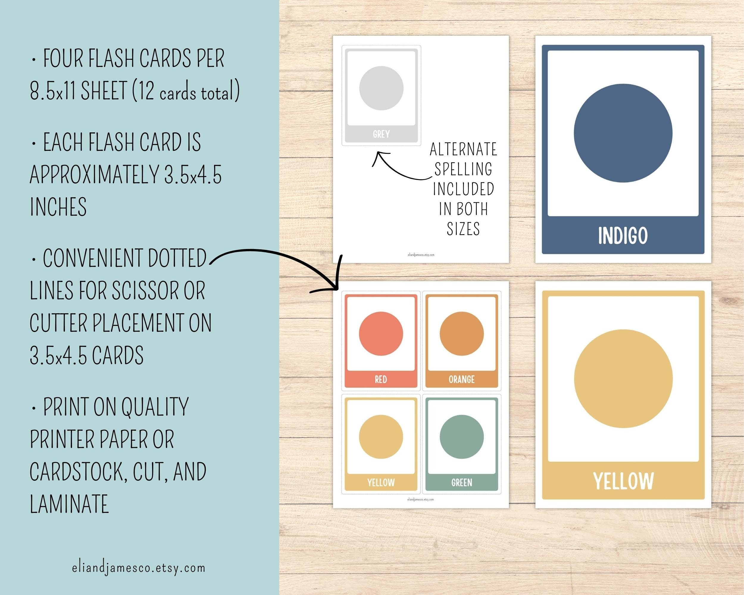 Colors Flash Cards | Printable Flash Cards | Colors| Homeschool ...