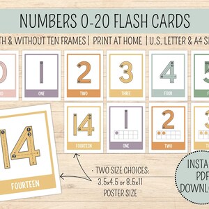 Numbers 0-20 Flash Cards | Printable Flash Cards | Homeschool Activity ...