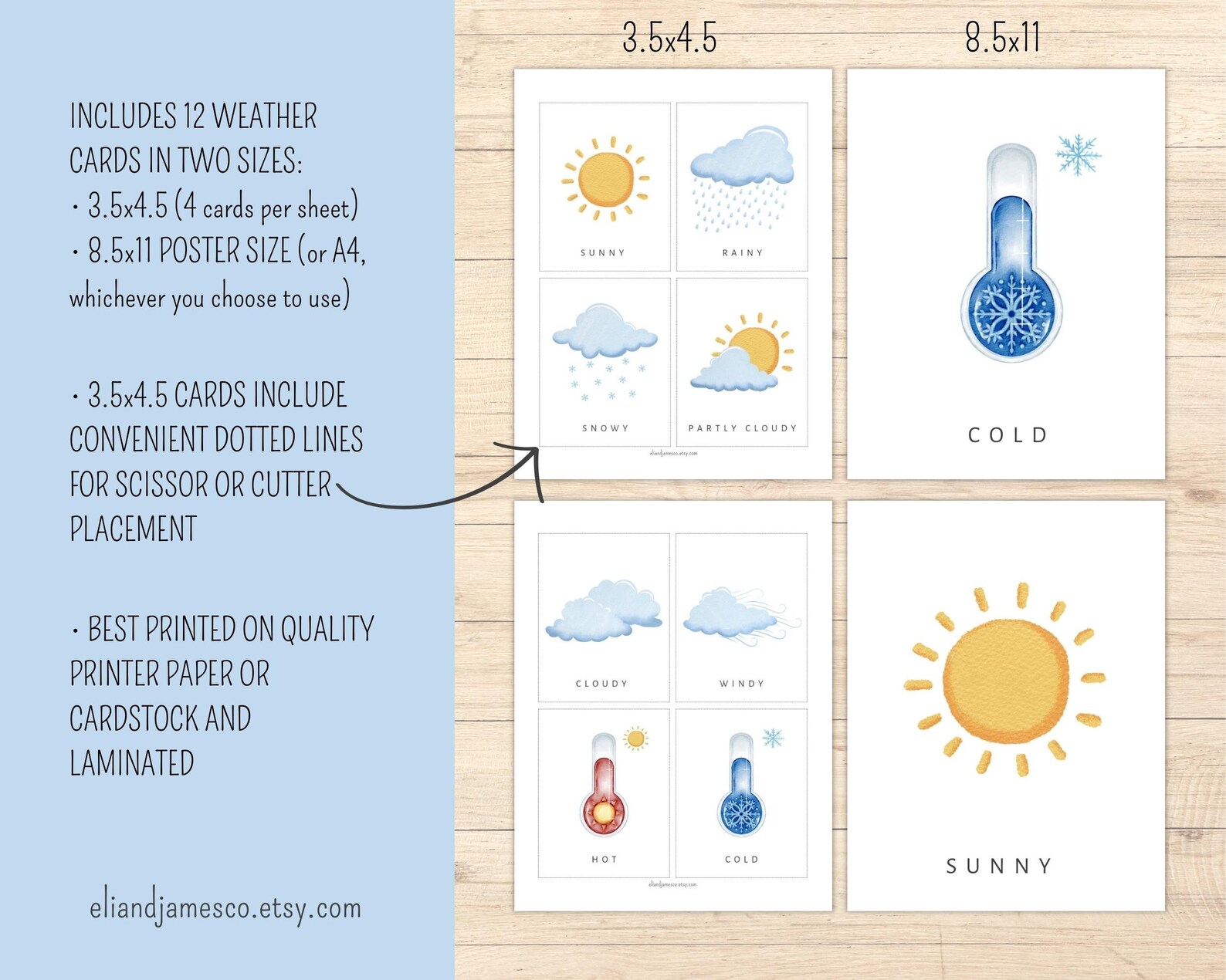 Weather Flash Cards | Printable Flash Cards | Preschool Cards ...