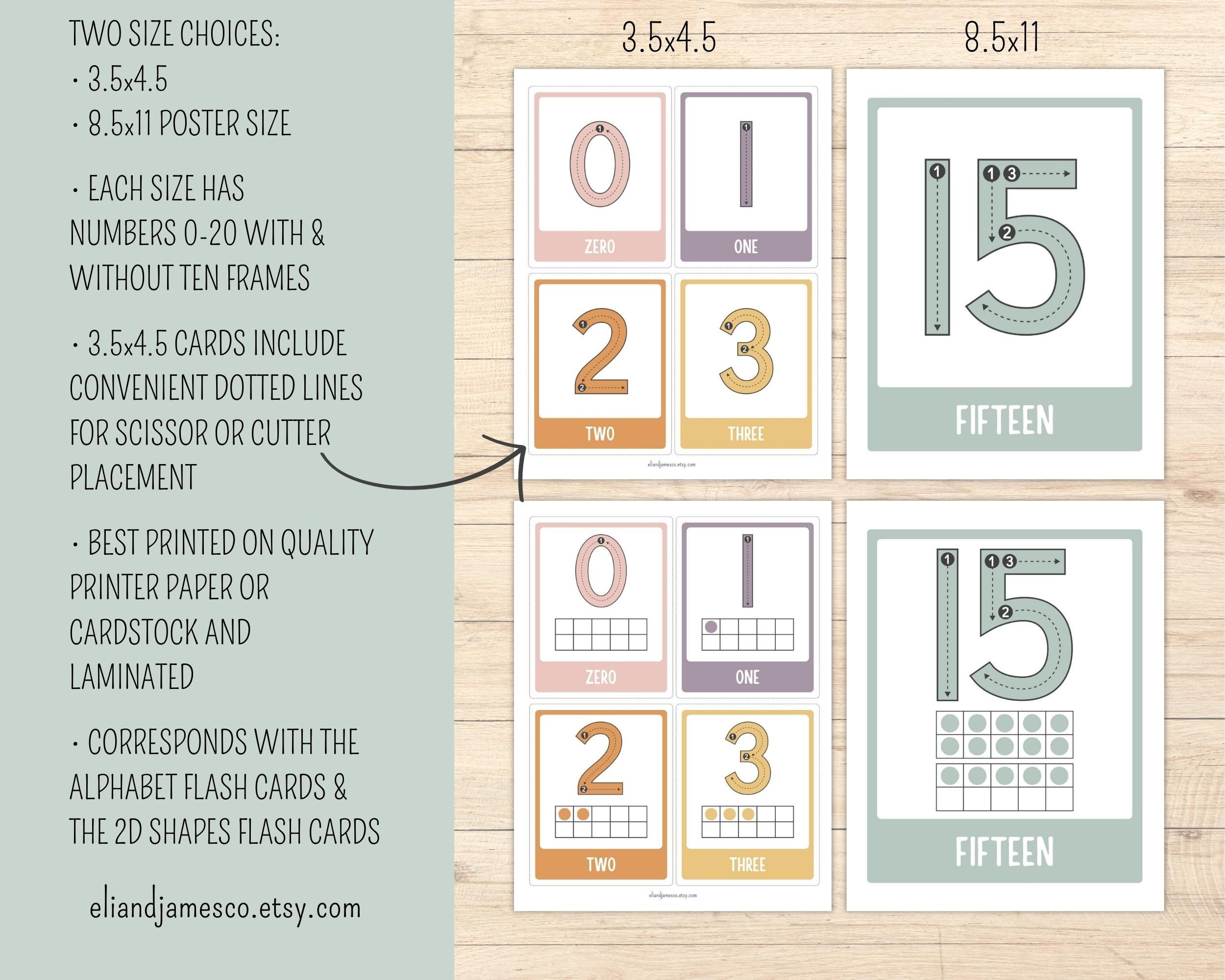 Numbers 0-20 Flash Cards | Printable Flash Cards | Homeschool Activity ...