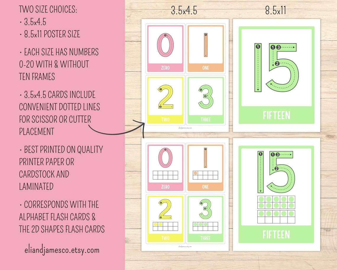 BRIGHTS Numbers 0-20 Flash Cards | Printable Flash Cards | Homeschool ...