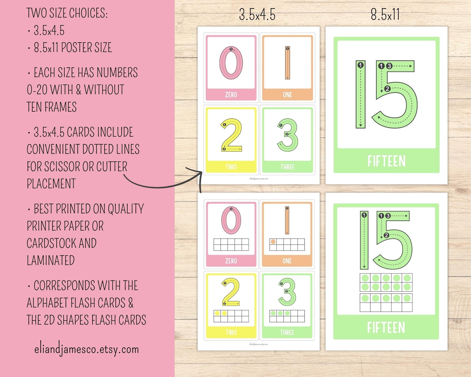 BRIGHTS Numbers 0-20 Flash Cards Printable Flash Cards Homeschool ...