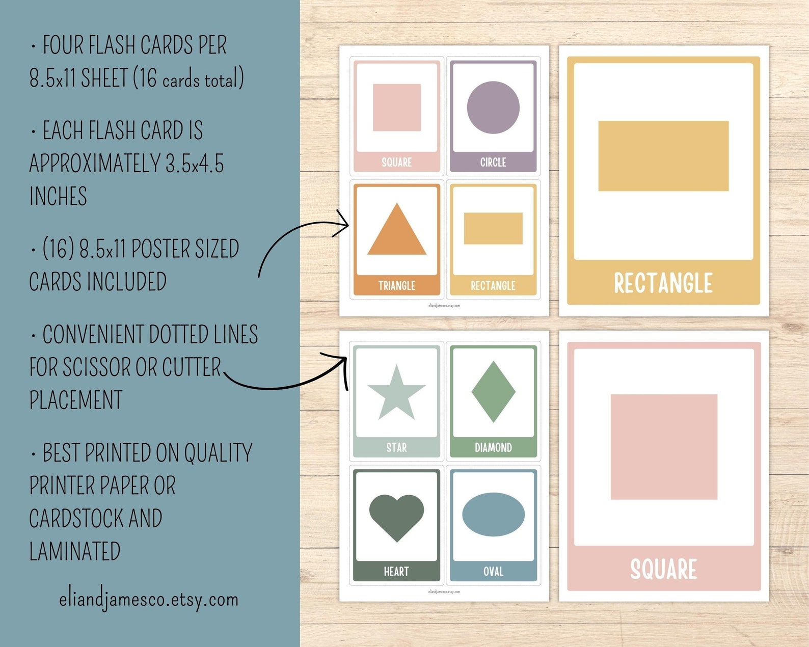 Shapes Flash Cards | Printable Flash Cards | 2D Shapes | Homeschool ...