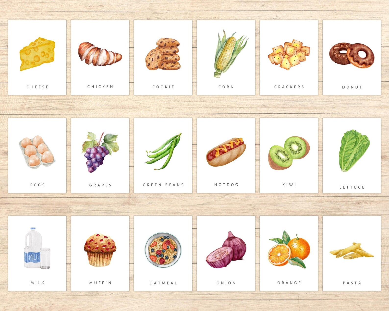 First Foods Flash Cards | Printable Flash Cards | Preschool Cards ...
