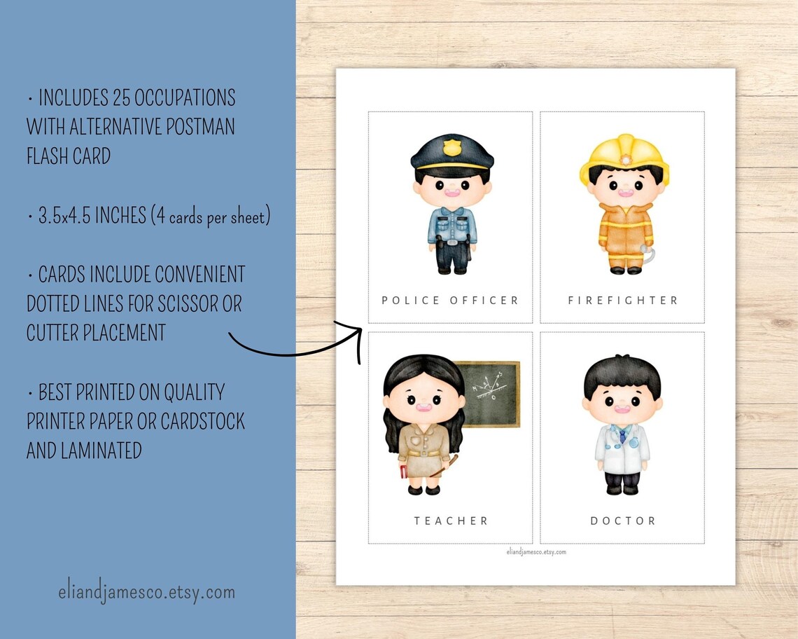 Occupations Flash Cards | Printable Flash Cards | Preschool Cards ...