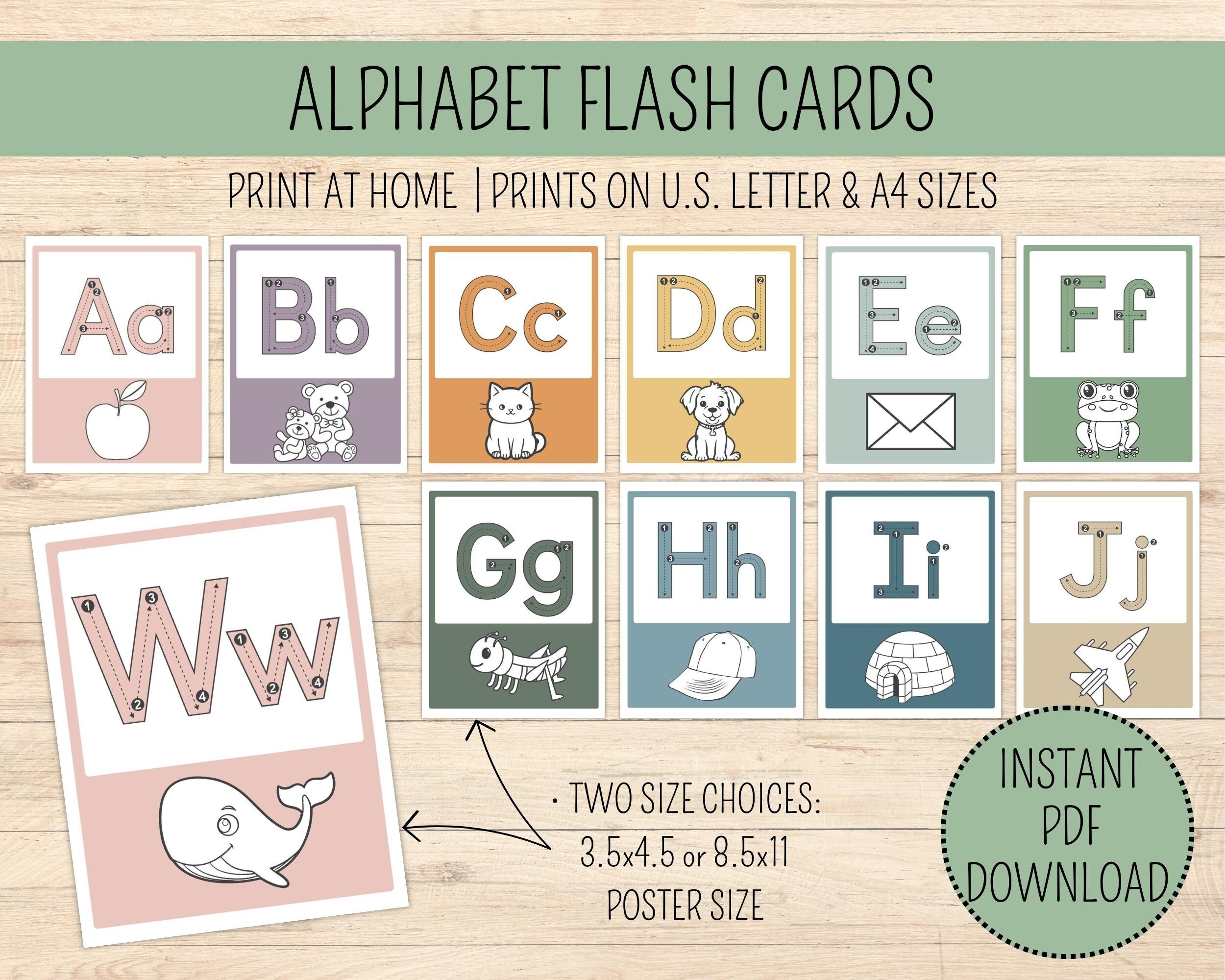 Alphabet Flash Cards | Printable Flas Cards | Homeschool Activity ...