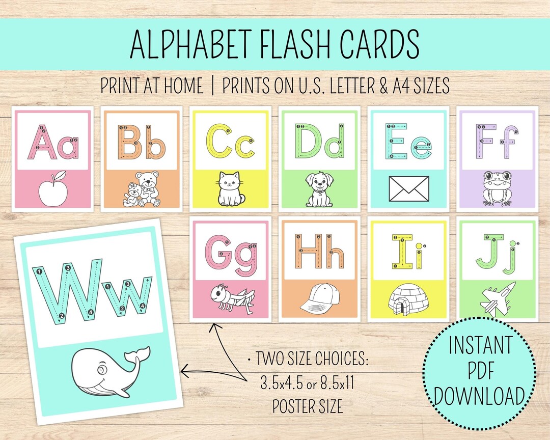 BRIGHTS Alphabet Flash Cards | Printable Flash Cards | Homeschool ...