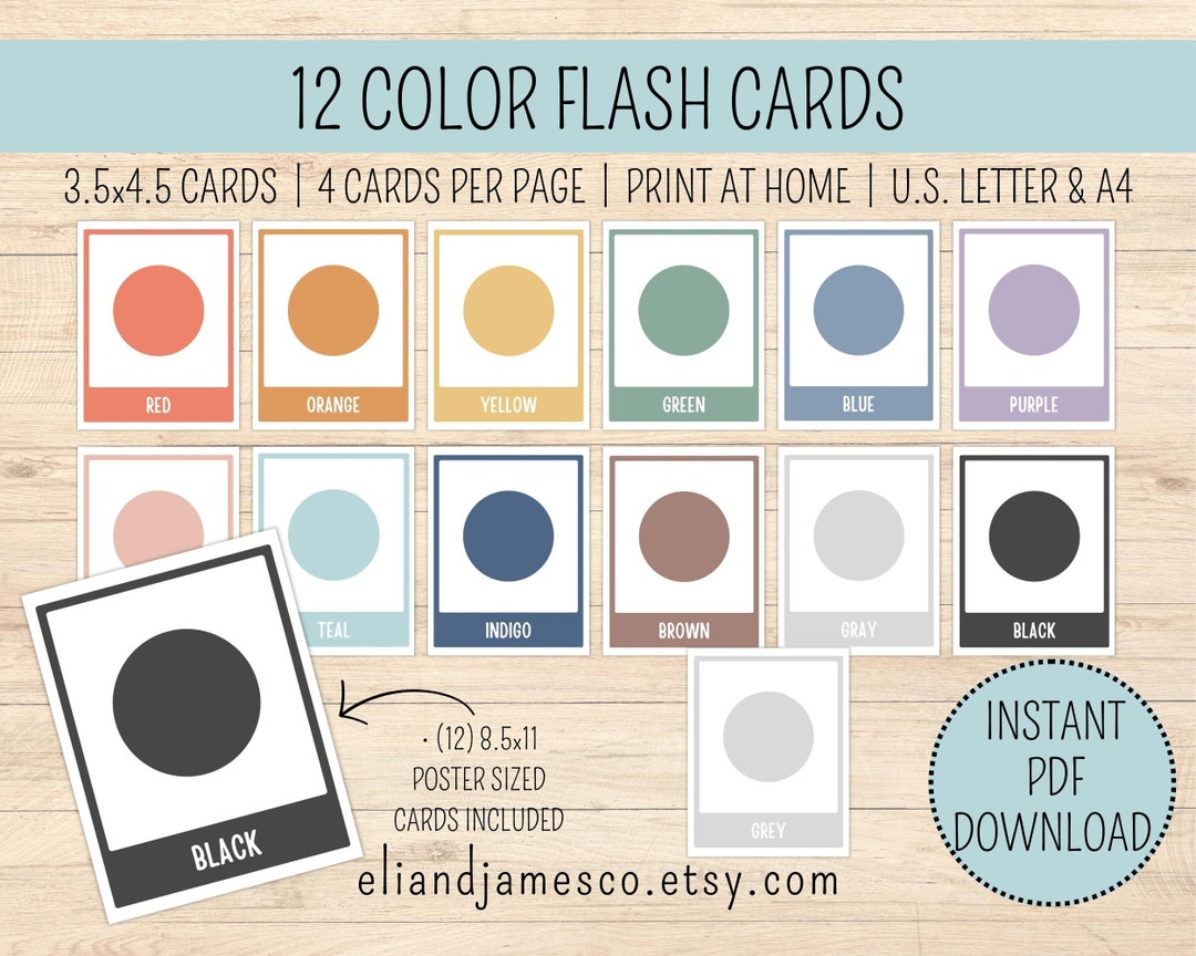 Colors Flash Cards | Printable Flash Cards | Colors| Homeschool ...