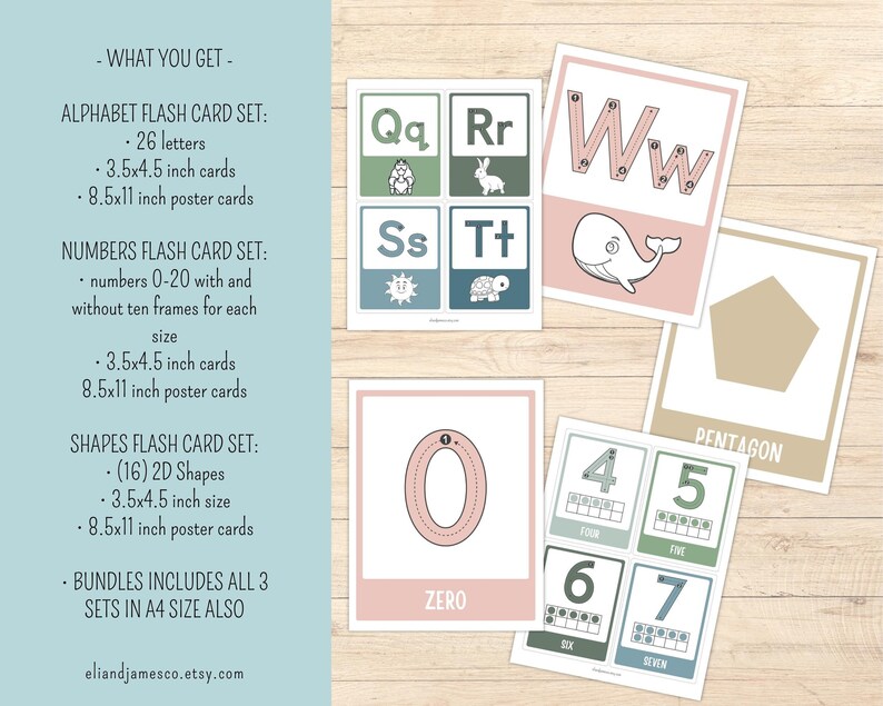 Preschool Flash Card Bundle | Alphabet Flash Cards | Numbers Flash ...
