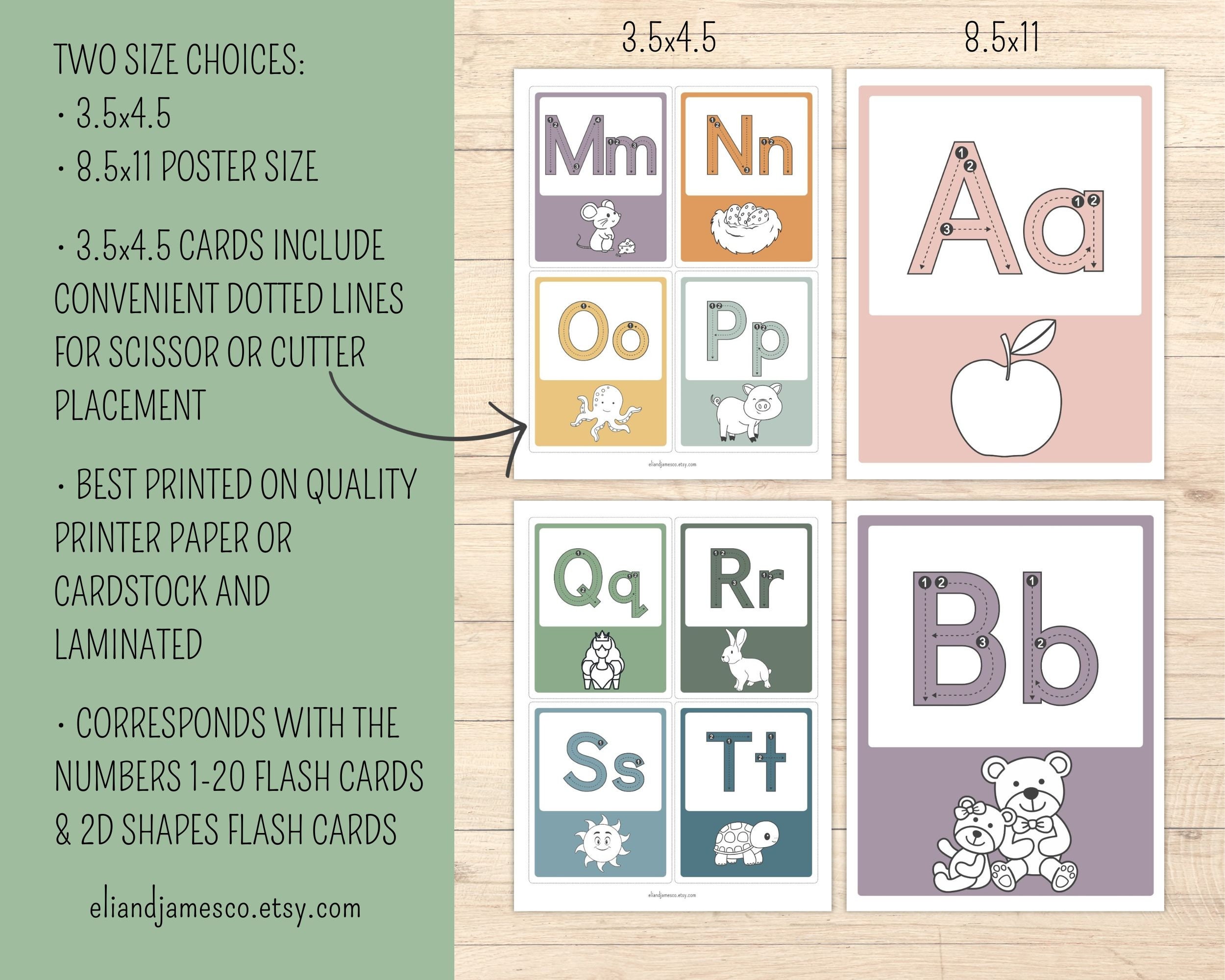 Alphabet Flash Cards | Printable Flas Cards | Homeschool Activity ...