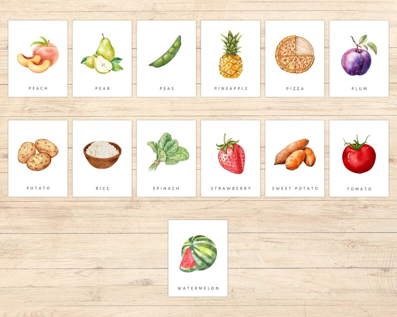 First Foods Flash Cards | Printable Flash Cards | Preschool Cards ...