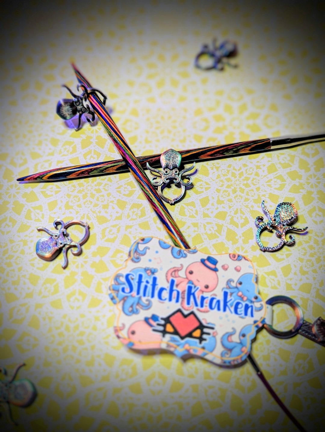 Stitch Kraken! Friendly Tentacled Stitch Marker (8 Pack) - Etsy