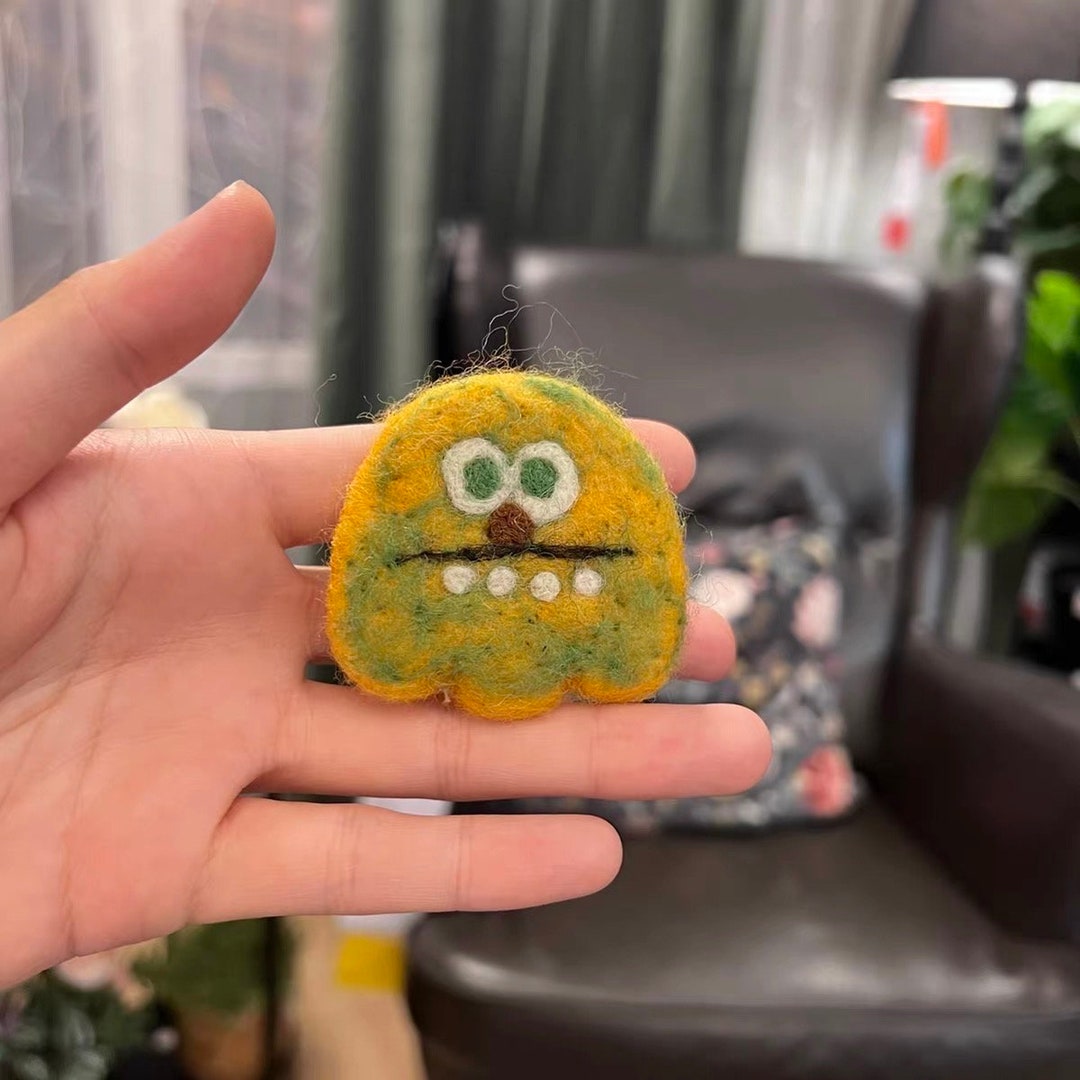 Handmade Little Monster Felt Wool Badges Colorful Clips Design - Etsy