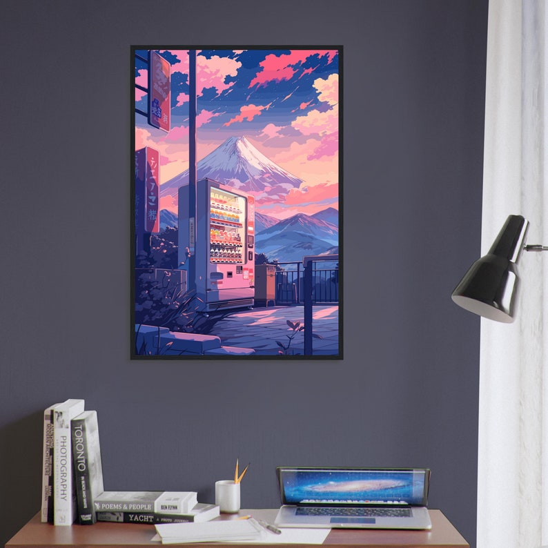 Studio Ghibli Mount Fuji Anime Poster Japanese Vending Machine - Etsy