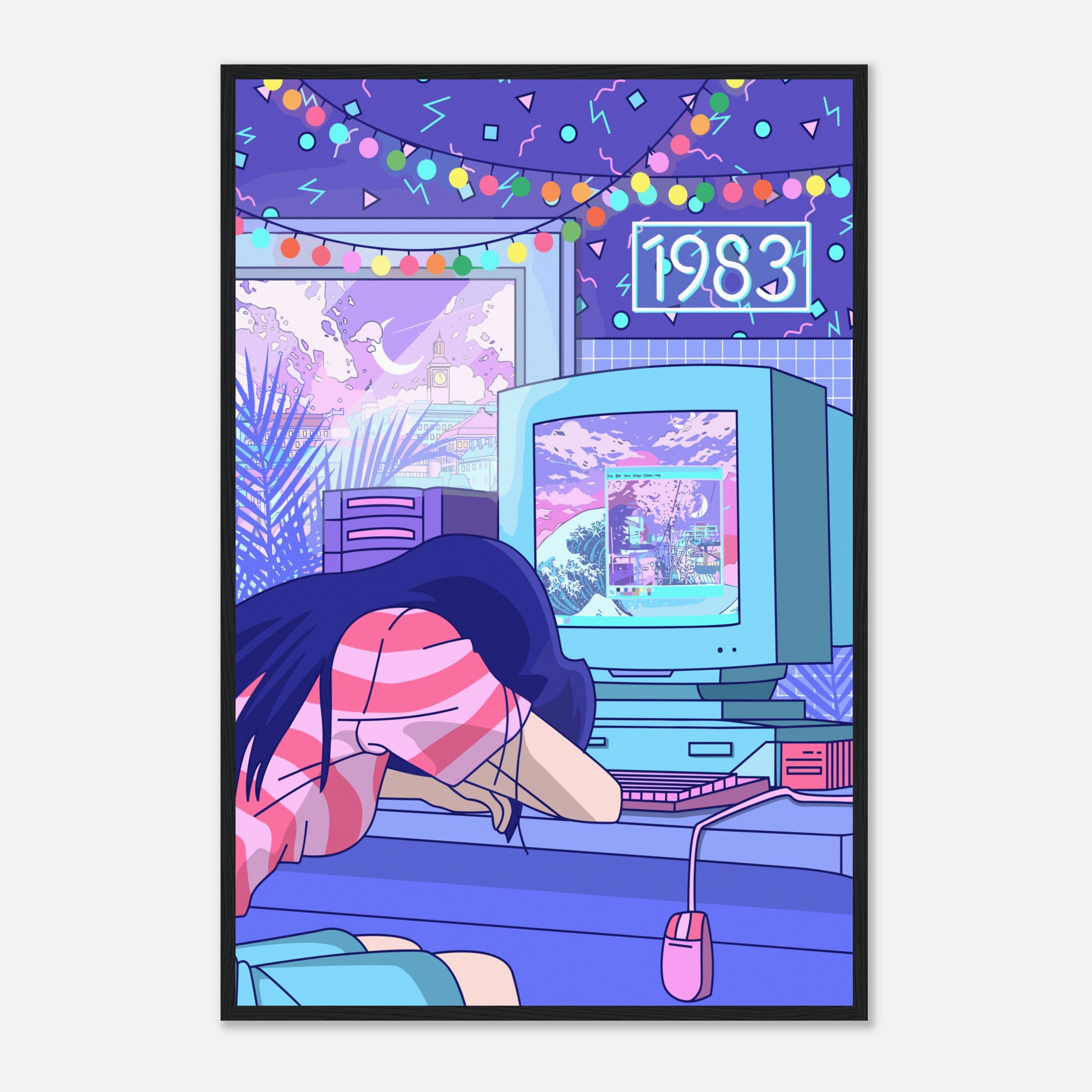 Retro 90s Anime Poster Anime Girl Studio Ghibli Anime Japanese Self ...