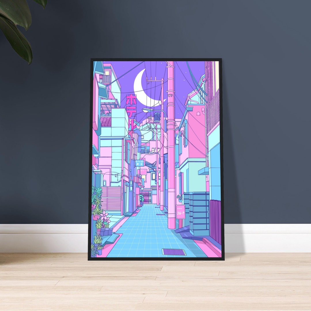 Studio Ghibli Wall Art Japanese Retro Anime Poster City Pop Anime Wall ...