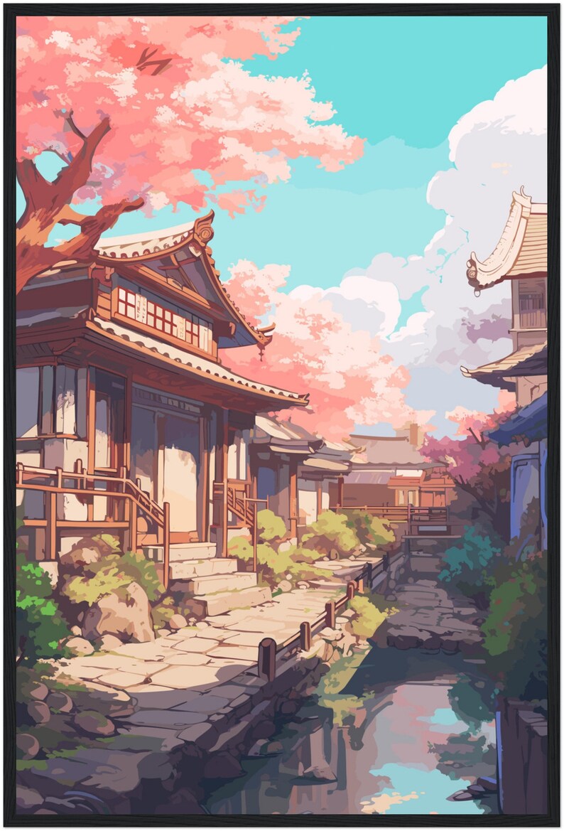 Studio Ghibli Wall Art Japanese Retro Anime Poster 80s 90s Anime Wall ...