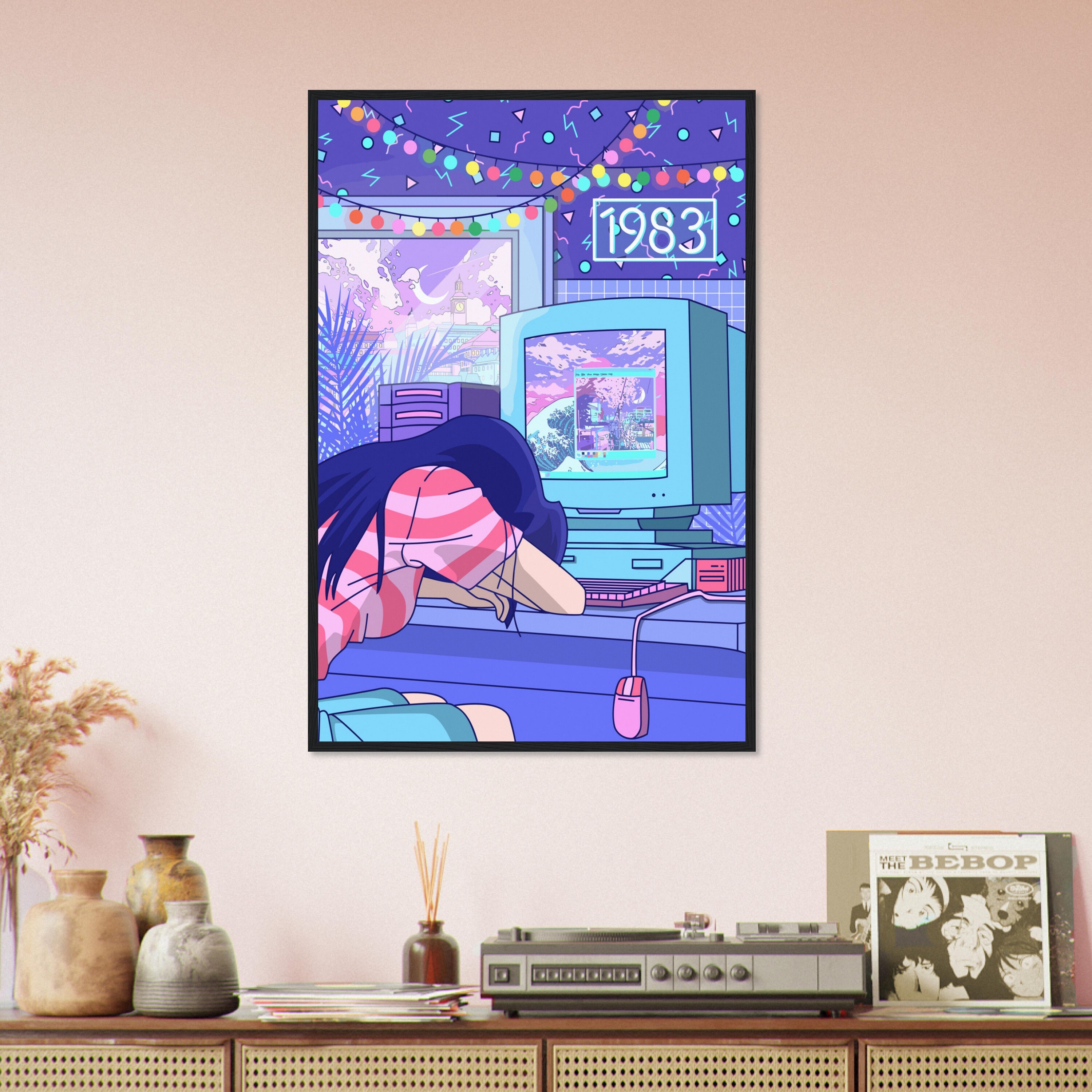 Retro 90s Anime Poster Anime Girl Studio Ghibli Anime Japanese Self ...