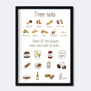Tree Nut Allergy Warning Poster - Information Sheet - Teacher, School ...