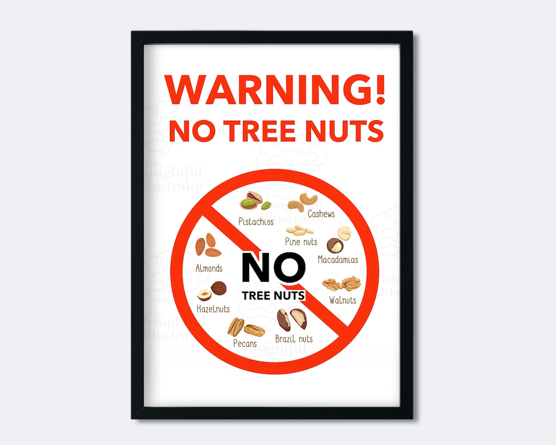 Tree Nut Allergy Warning Poster - Health Alert Sheet - Teacher, School ...