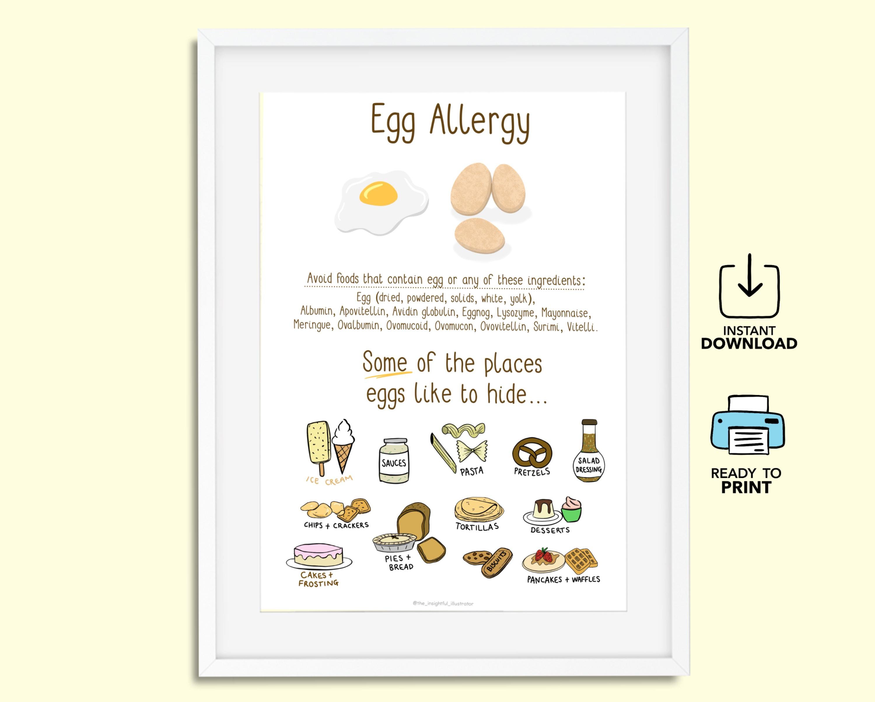 Egg Allergy Awareness Poster - Information Sheet for Schools and ...