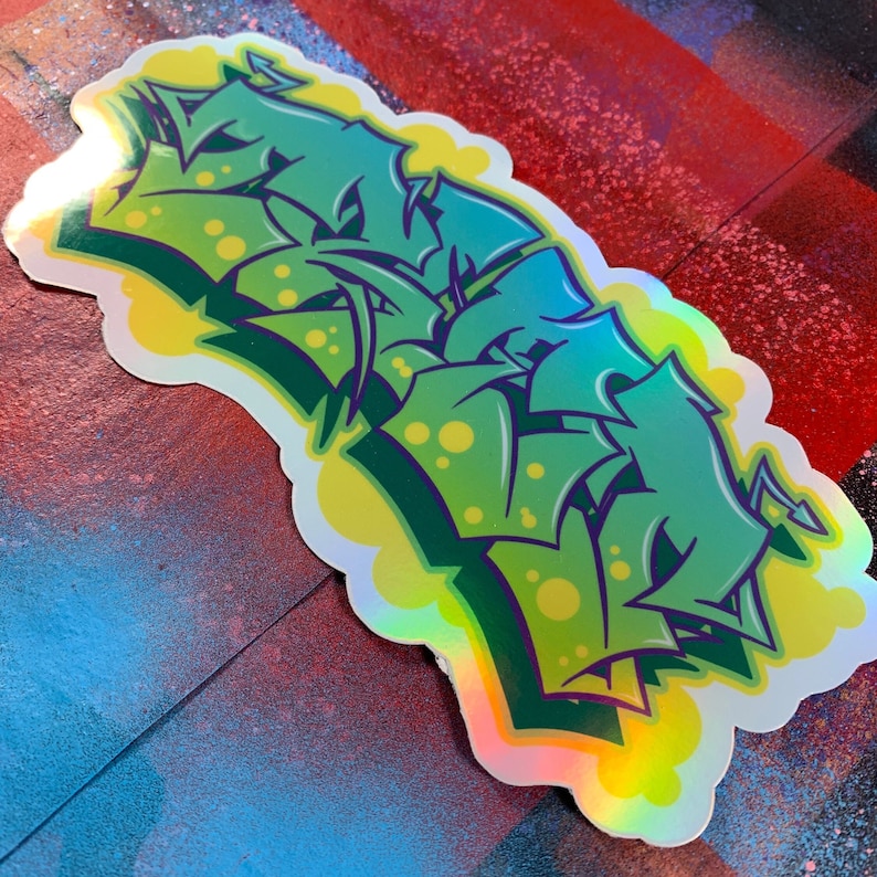 Trust Large Holographic Graffiti Sticker 2 - Etsy