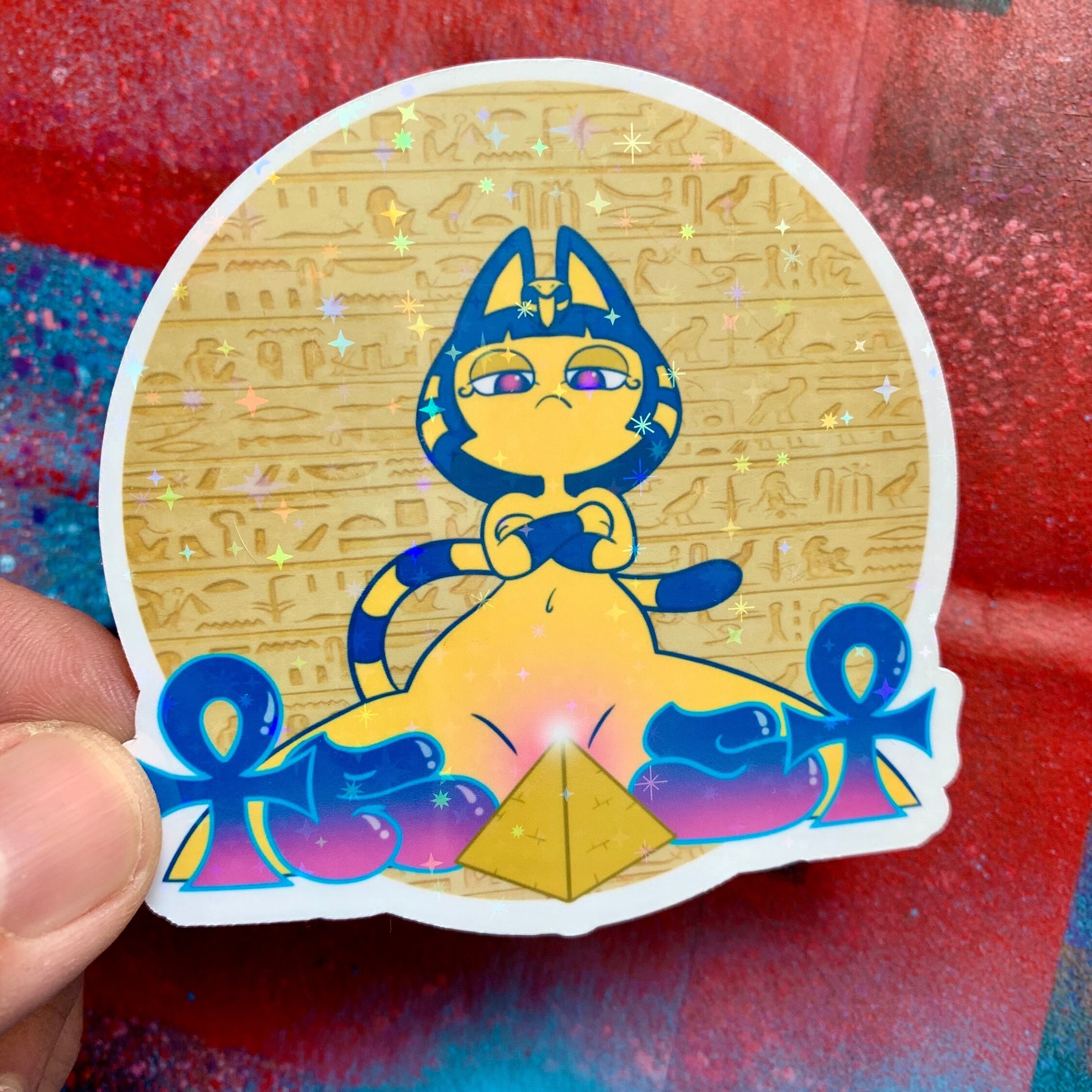 Ankha Sparkle Star Hologram Sticker - Etsy