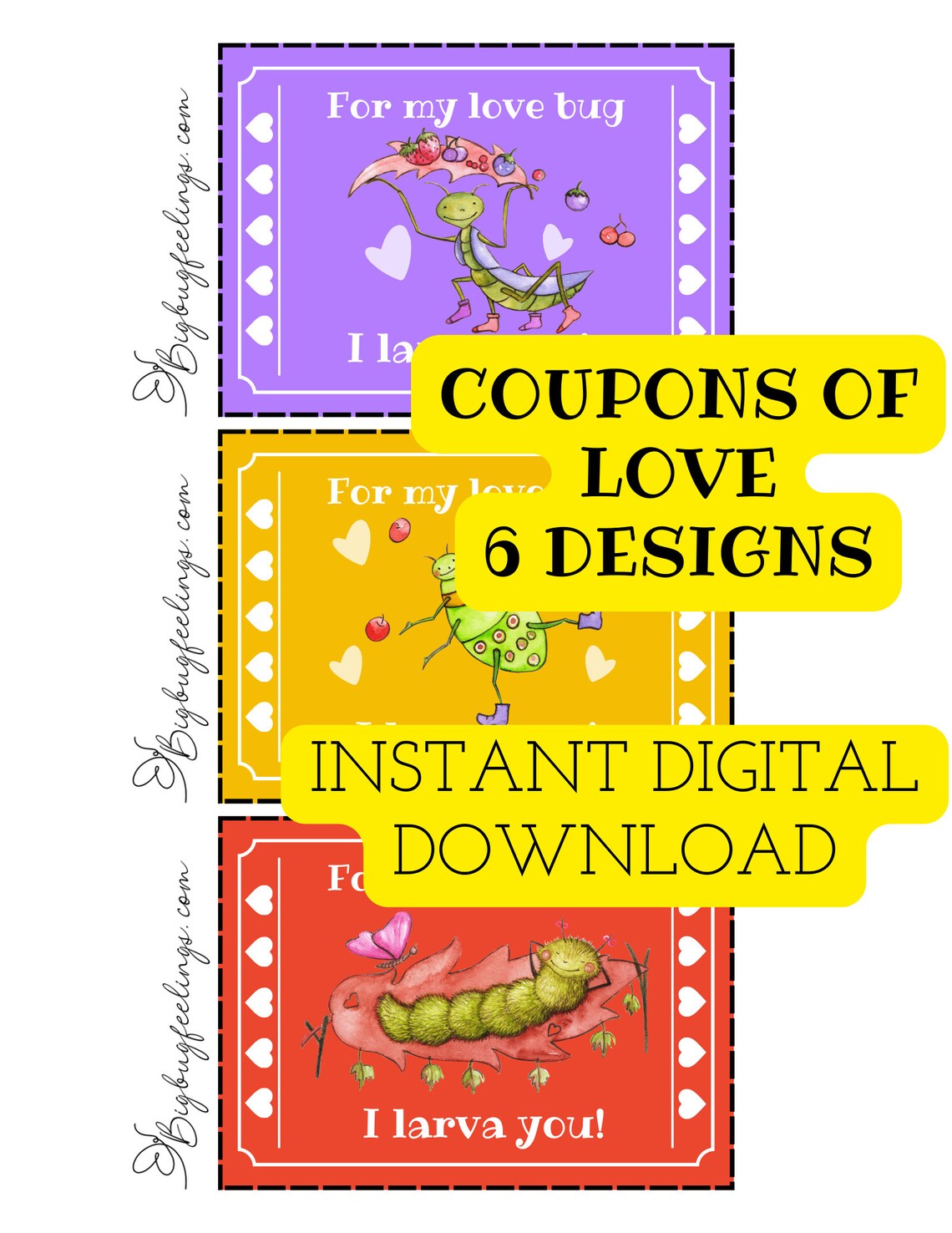 Printable Love Bug Coupons - Digital Download - Etsy