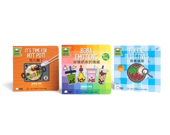 Bitty Bao Chinese Bilingual 3 Board Book Set - Cantonese or Mandarin - Etsy