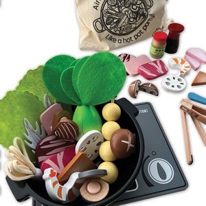 Bitty Bao Wooden Magnetic Hot Pot Toy Set - Etsy