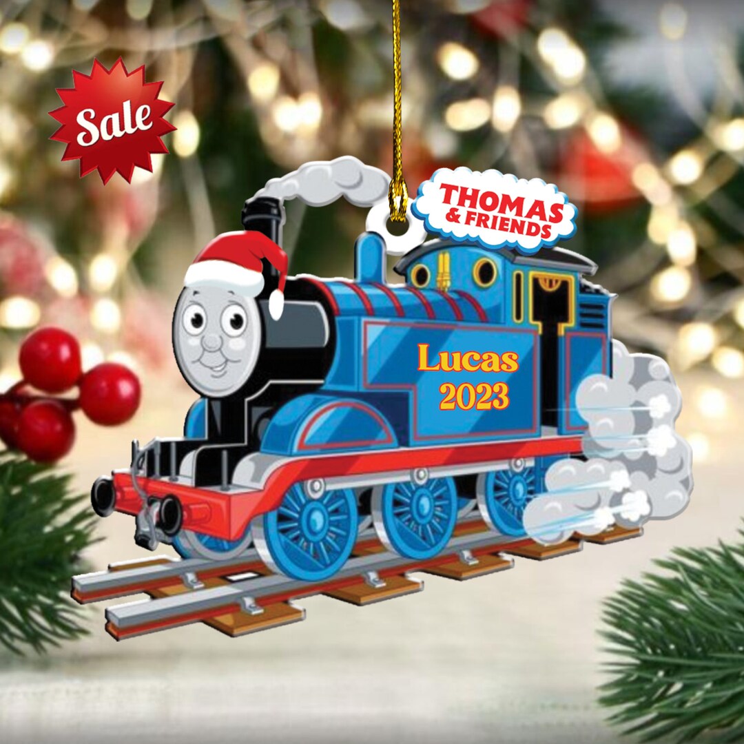 Personalized Thomas Train Cartoon Ornament Custom Wood& - Etsy