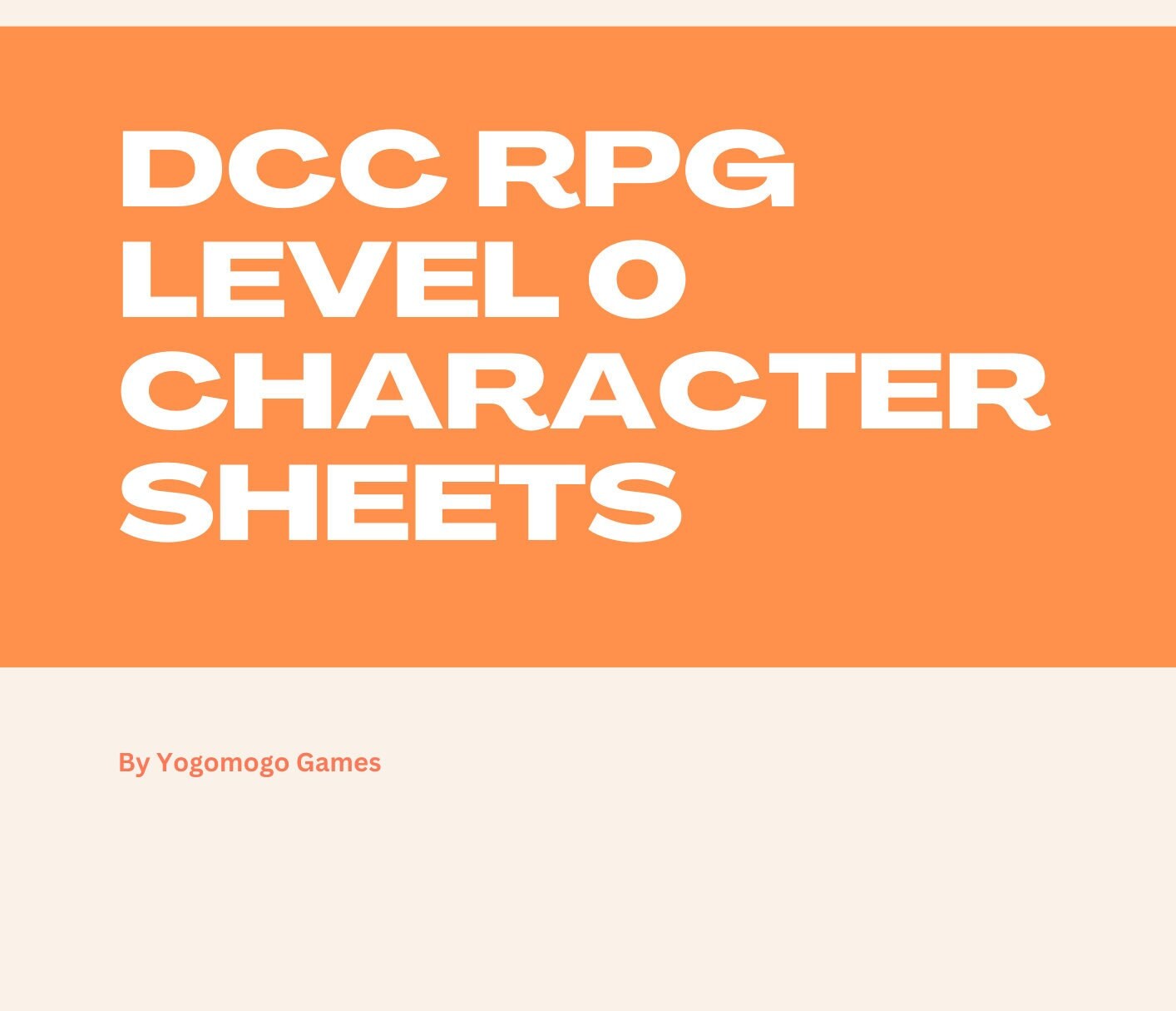 Rpg Board Game Character Sheets