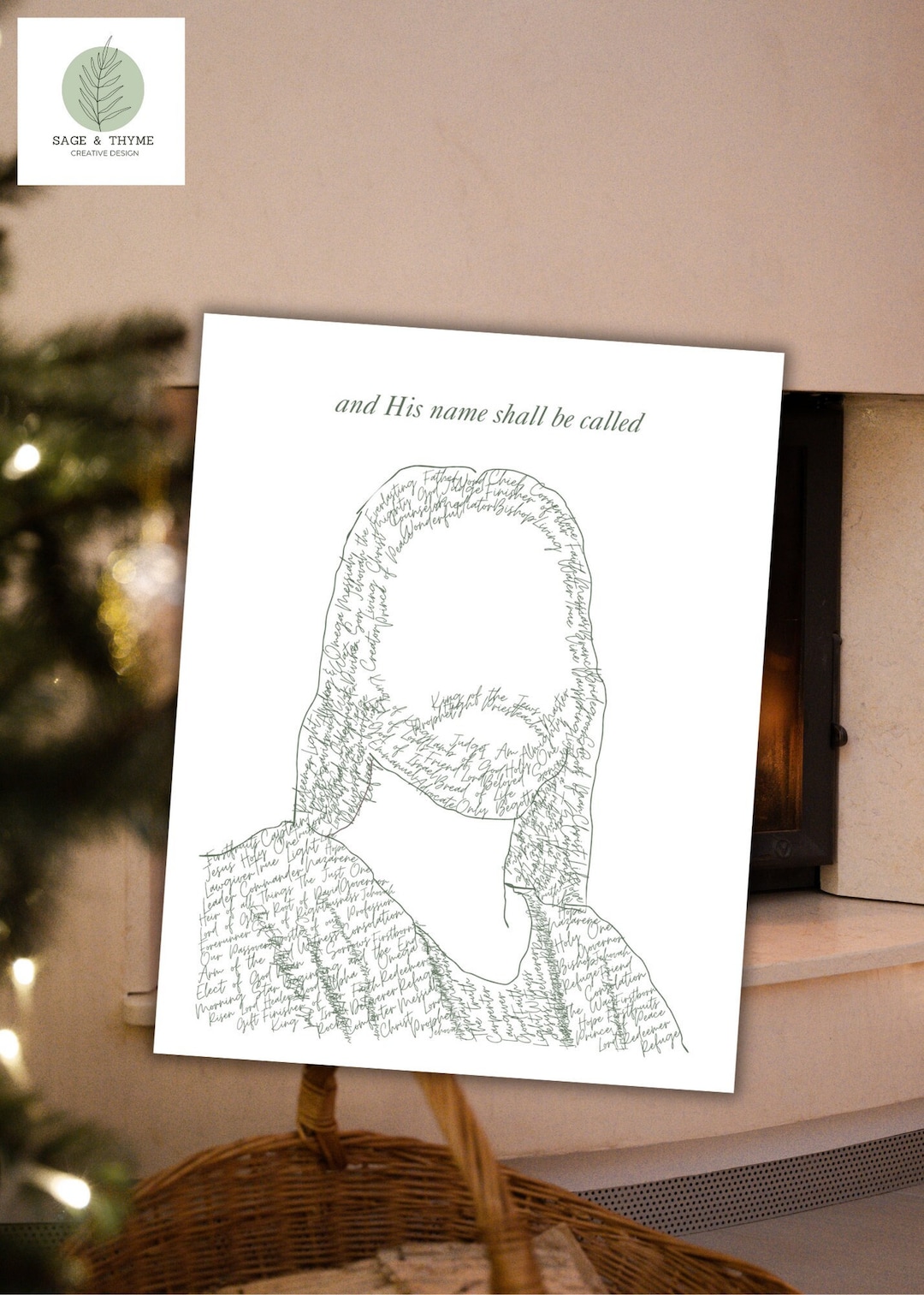 Names of Christ Wall Print and His Name Shall Be Called Jesus Print ...