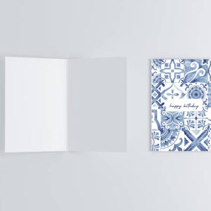 Tile Birthday Card: Elegant Printable Card (10x7 Inches) - Etsy