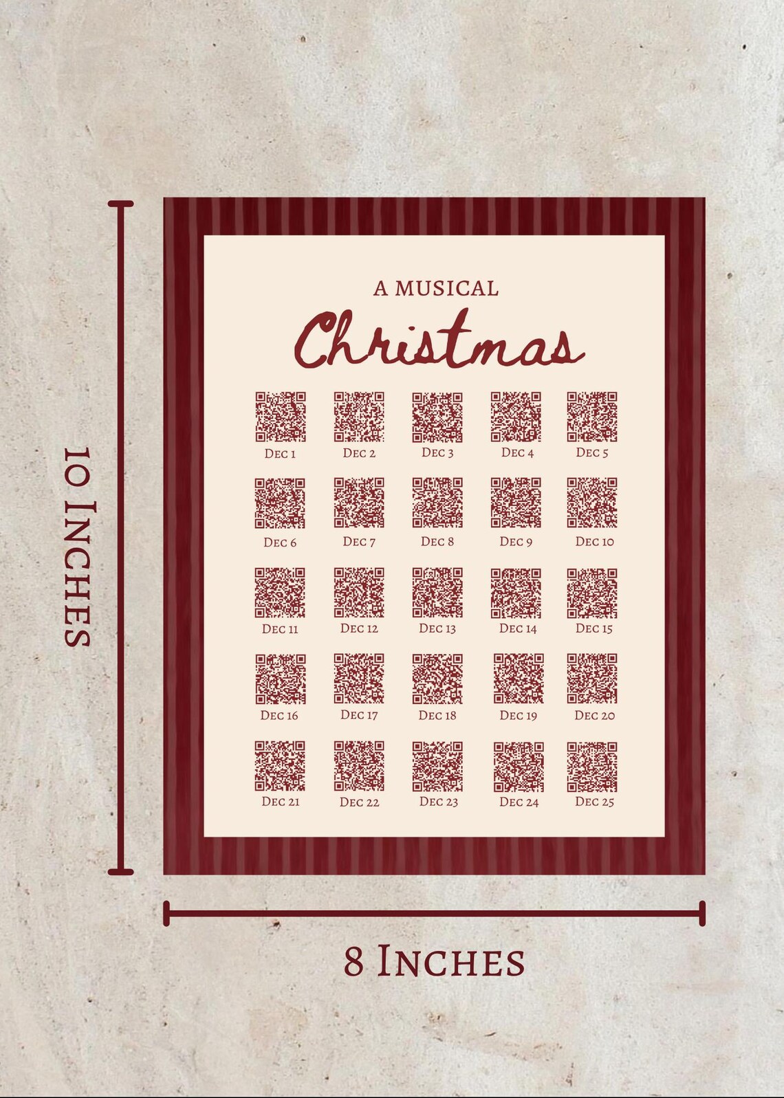 Christmas Music Advent Calendar (digital Download) - Etsy