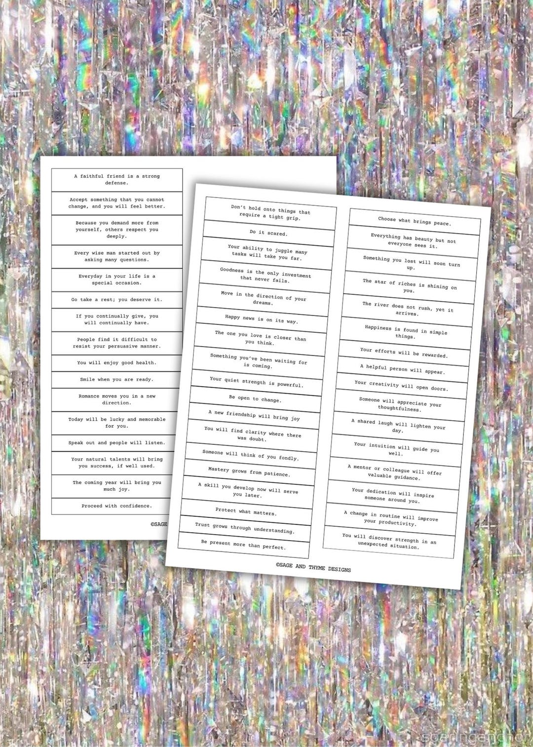 Printable Fortune Cookie Messages: 50 New Year's Fortunes (digital ...